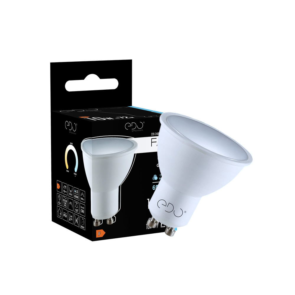 Żarówka FARI LED GU10 10W 6500K zimna CW 1000lm 120st EDO777495 EDO Solutions - Lampy ogrodowe ...