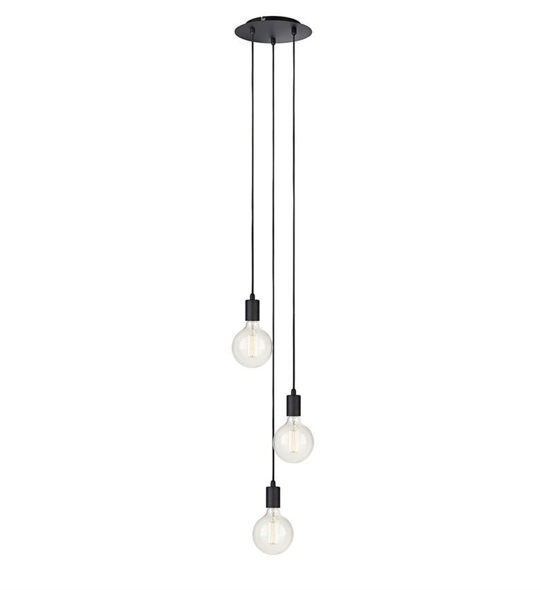 Lampa wisząca SKY 3L E27 Okrągła Czarna 106334 Markslojd - Epstryk