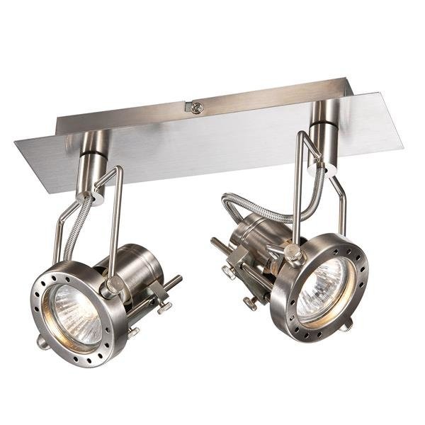 Lampa ścienna sufitowa spotlight Robot 2 źródła światła listwa satynowa ... Lampa ścienna sufitowa spotlight Robot 2 źródła światła listwa satynowa ...