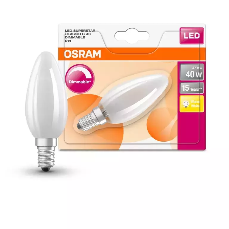 Żarówka LED RETROFIT CLASSIC DIM E14 4,8W =40W 2700K ciepła 470lm ...